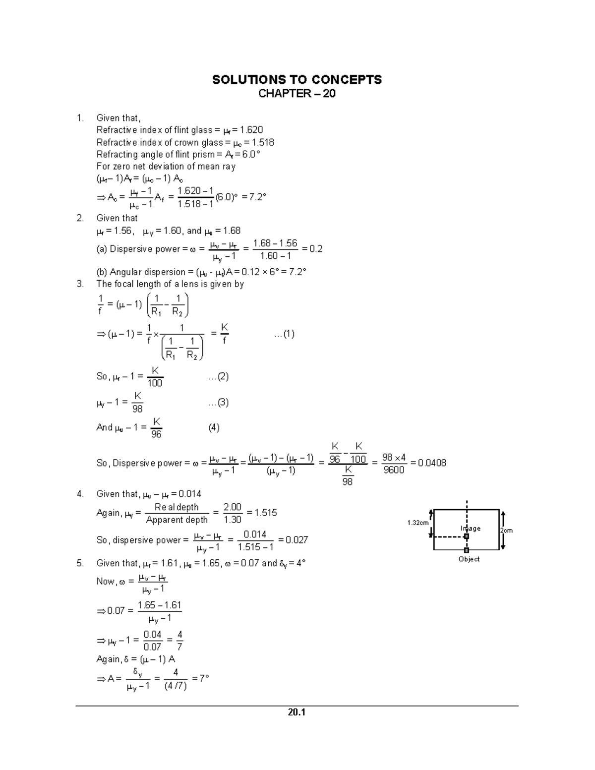 20. Solutions TO Concepts - 20. SOLUTIONS TO CONCEPTS CHAPTER ñ 20 ...