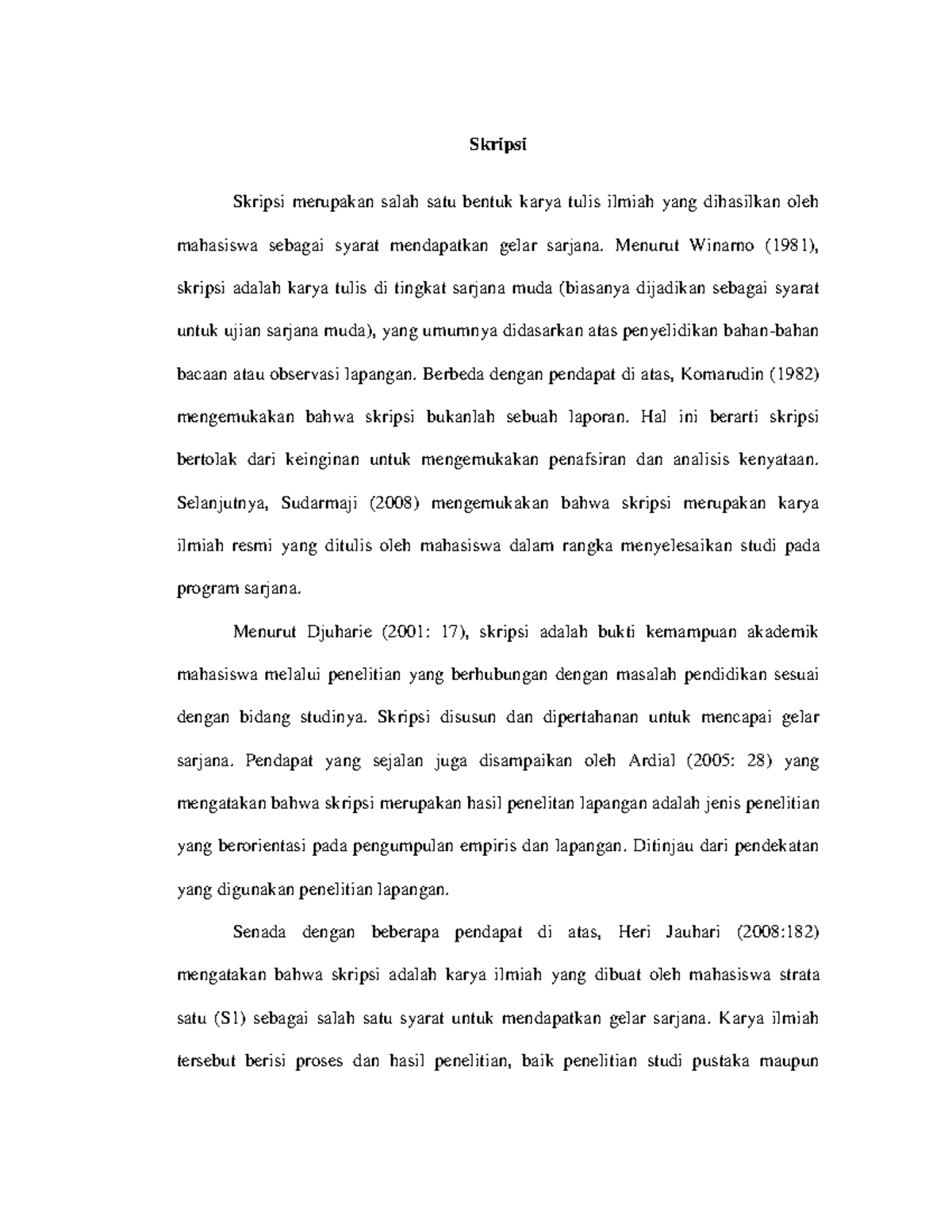 Skripsi - Skripsi Skripsi merupakan salah satu bentuk karya tulis ...