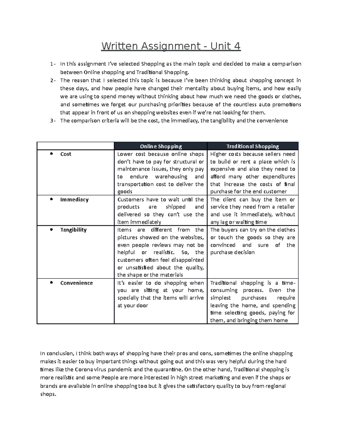 Written Assignment - Unit 4 - BUS 5112 - UoPeople - Studocu