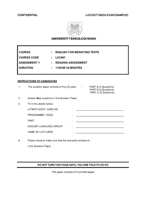 PT3 English Paper 2 PART 1 Contoh Contoh Similar - Practice 1 Read the ...