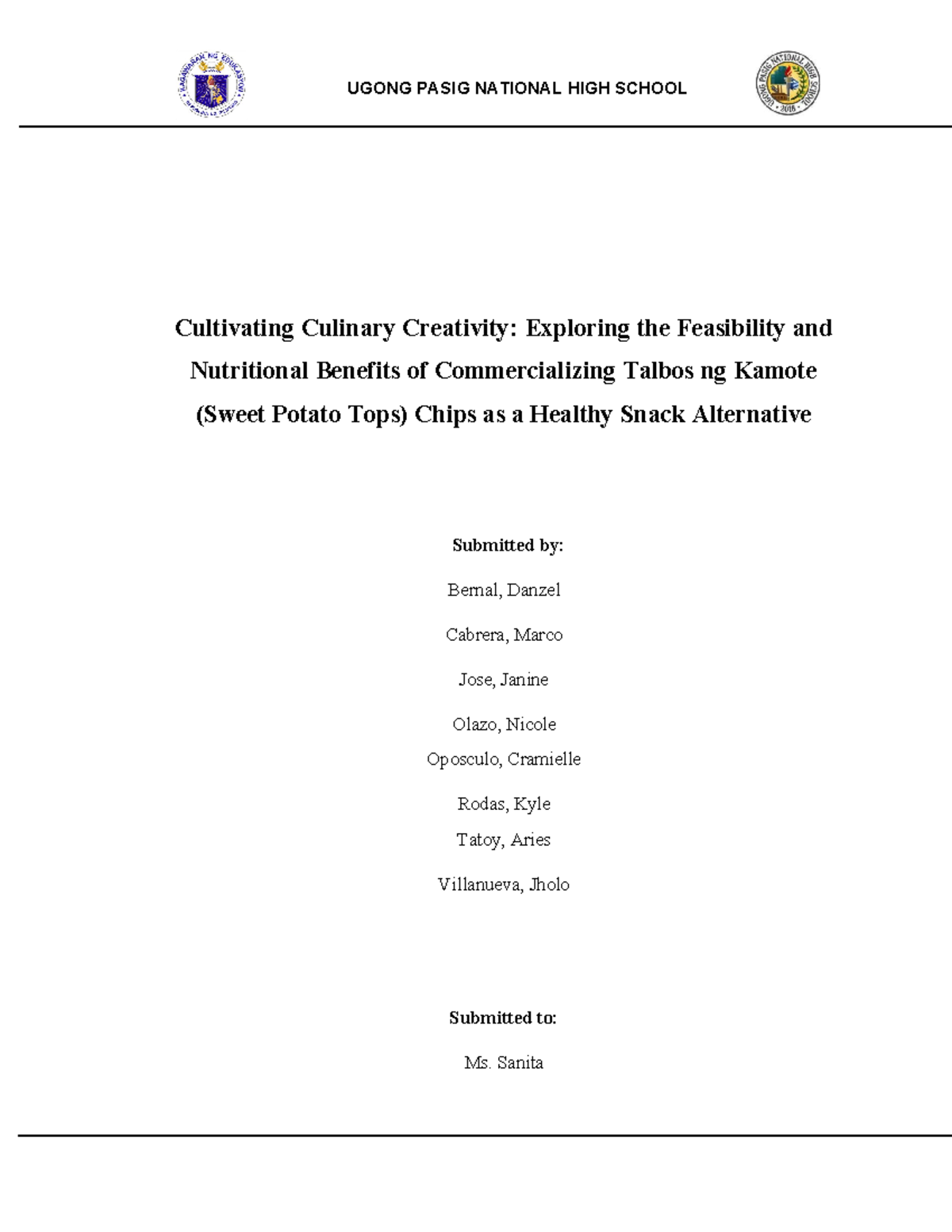 Group-2-CCC Talbos-NG- Kamote- Chips-12-ABM- Alder - Cultivating ...