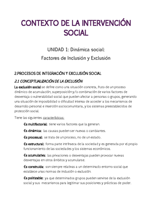 PDF. Contexto de la intervención social. Tema 1 - La intervención social CONTEXTO DE LA ...
