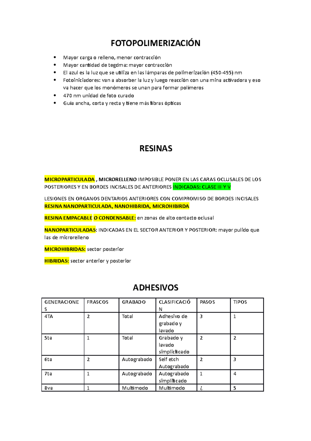 Fotopolimerización - resumen acerca de cariologi y operatoria dental ...