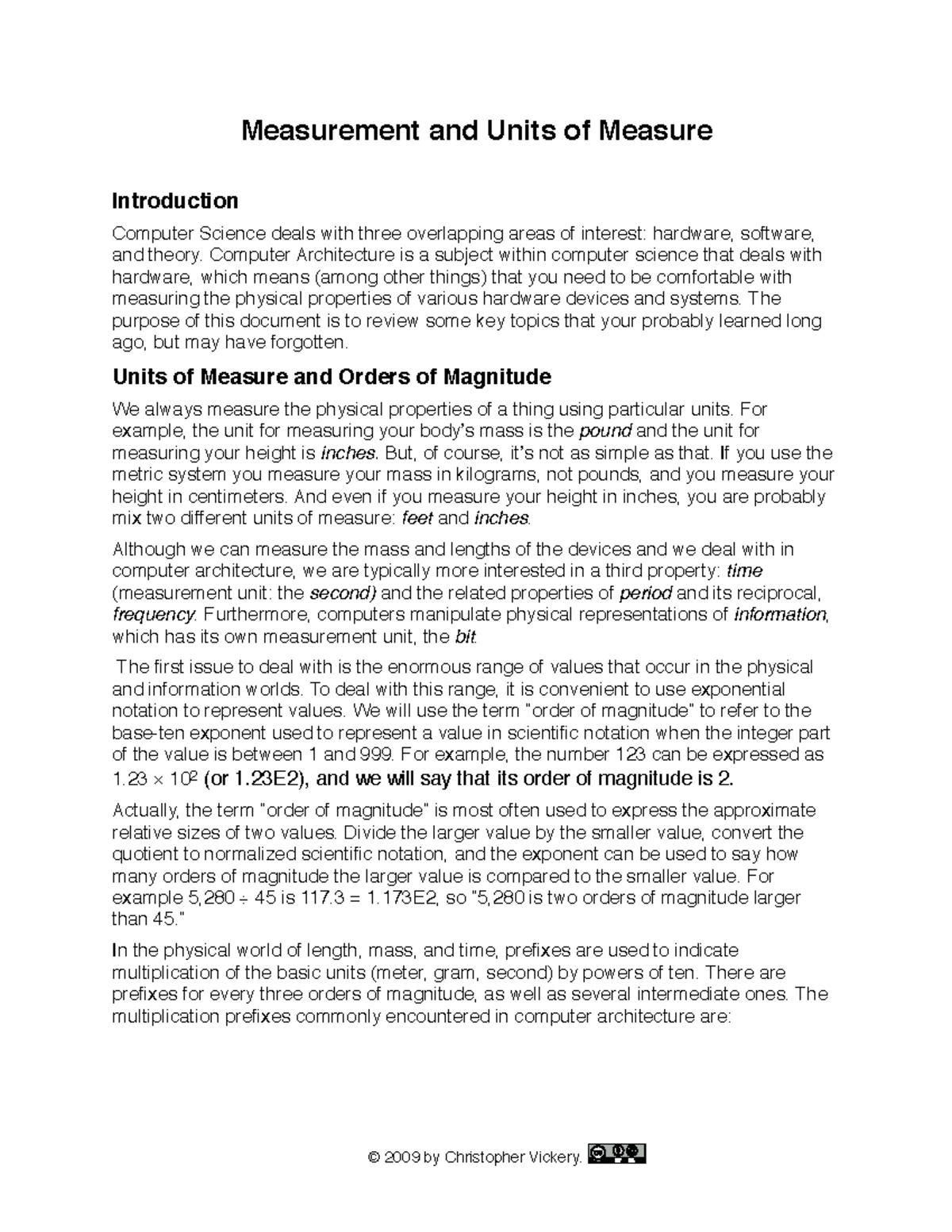 Measurement and Units of Measure - Measurement and Units of Measure ...