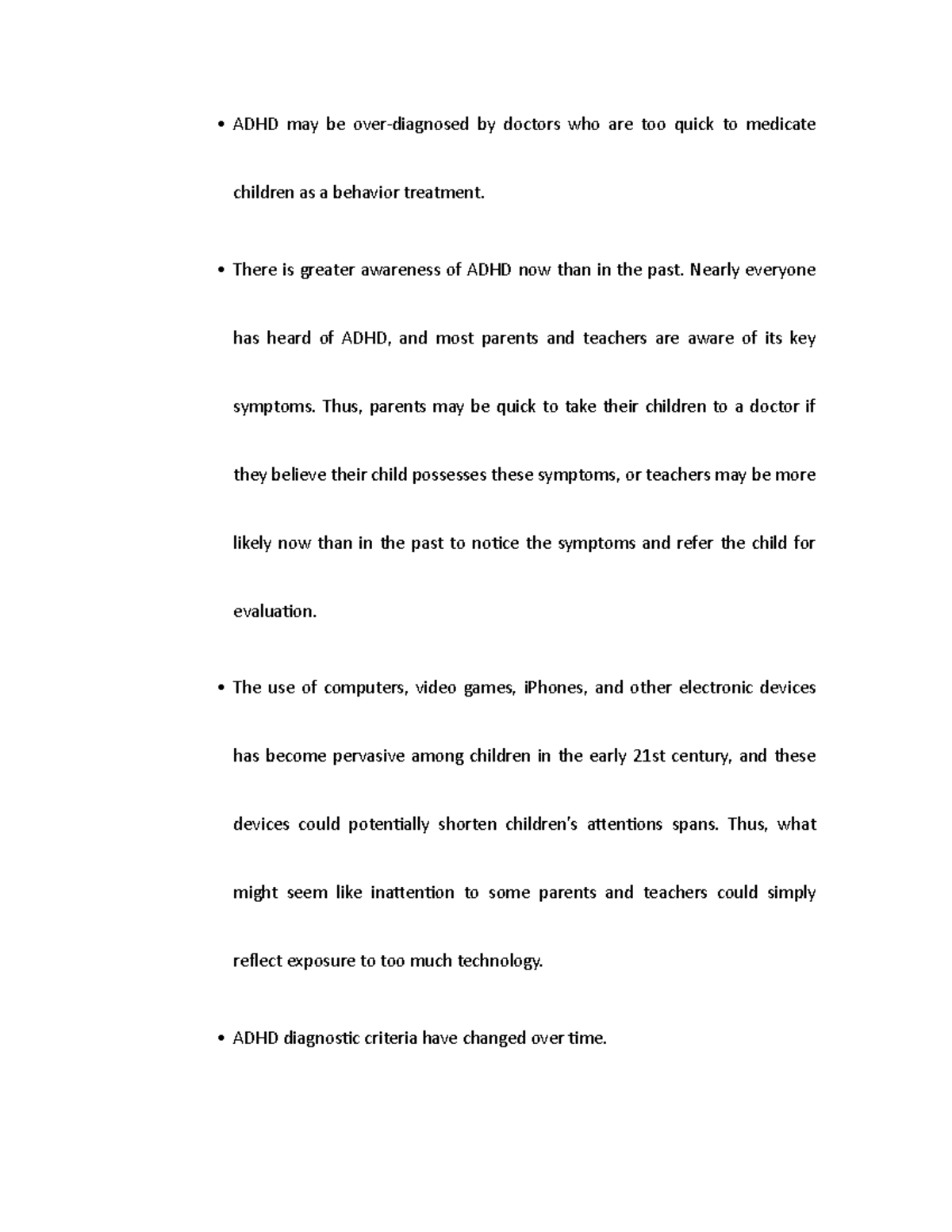 ADHD may be over - Lecture Notes - ADHD may be over-diagnosed by ...