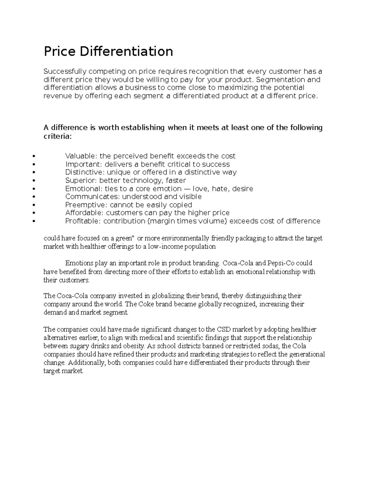 Paper 5- Price Differentiation - Price Differentiation Successfully ...