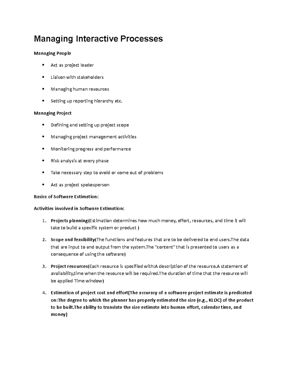 UNIT-3 Notes - Managing Interactive Processes ####### Managing People ...