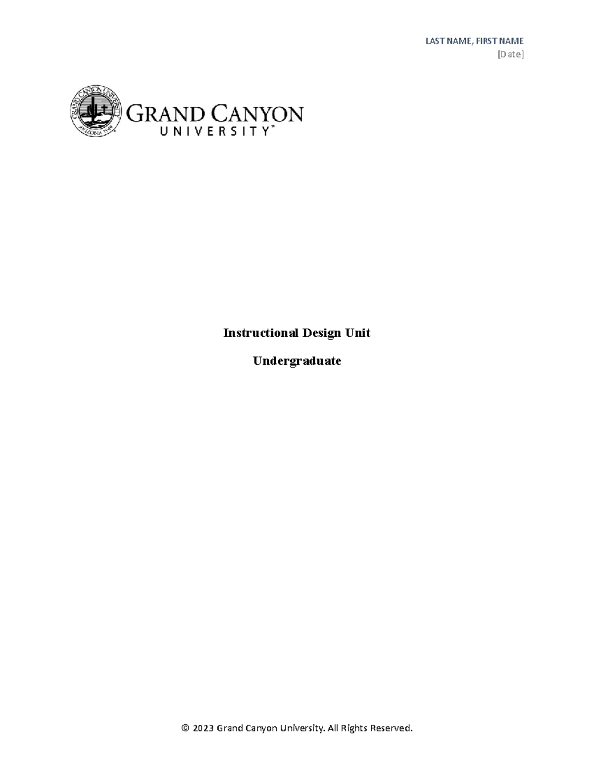 ECE210 Instructional Design Unit Template - ECE210 - GCU - Studocu