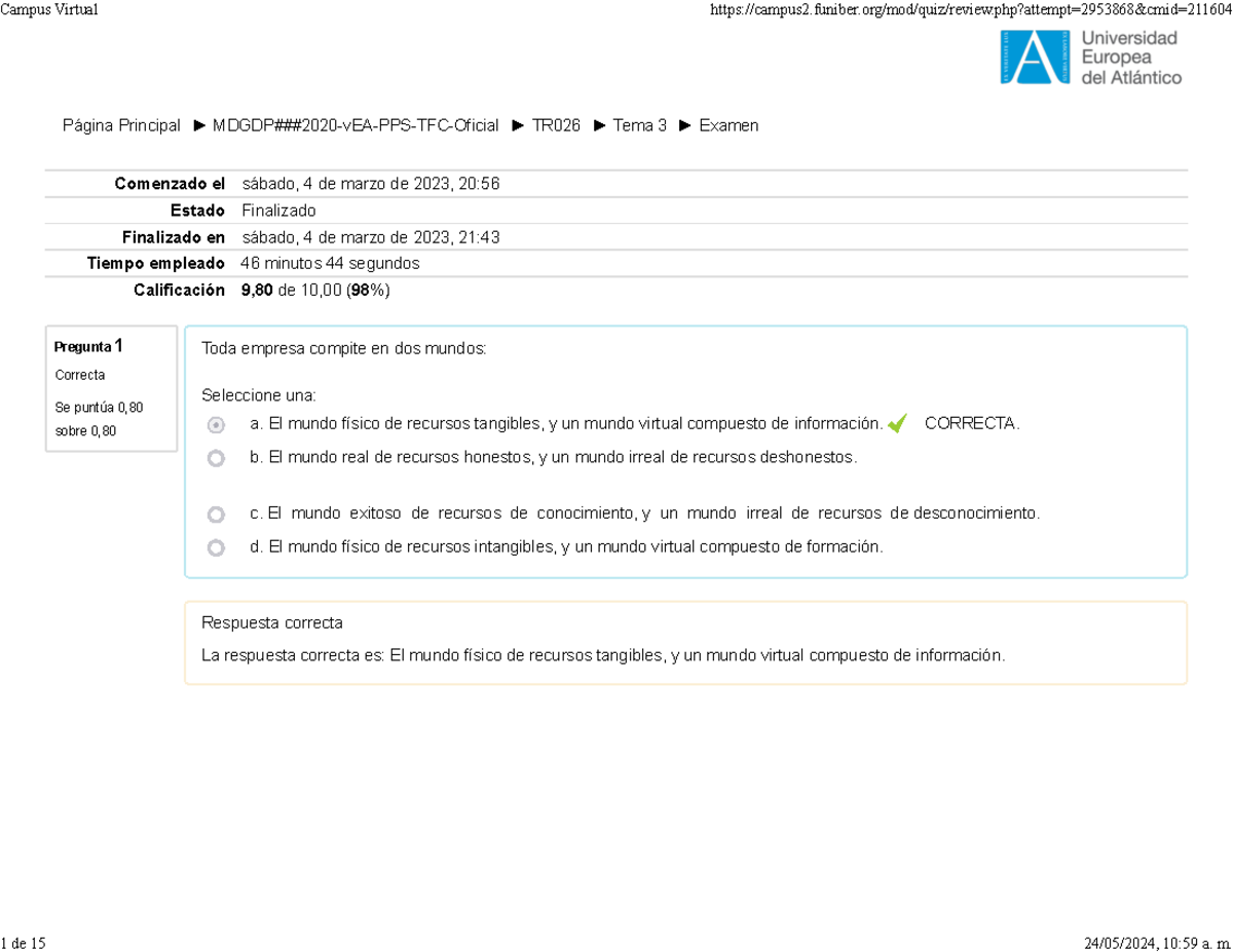 TR026 - Administración y Dirección de Empresas - Página Principal MDGDP ...