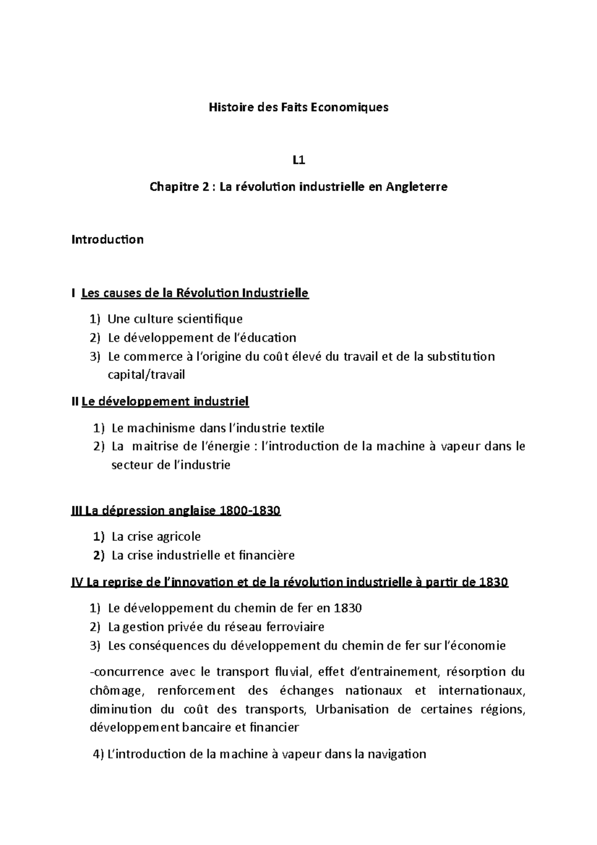 HFE Plan ch 2 (1) (1) - Plan chapitre 2 - Histoire des Faits ...