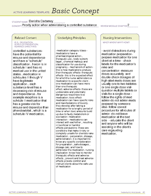 Schizophrenia - Assignment - ACTIVE LEARNING TEMPLATES TherapeuTic ...