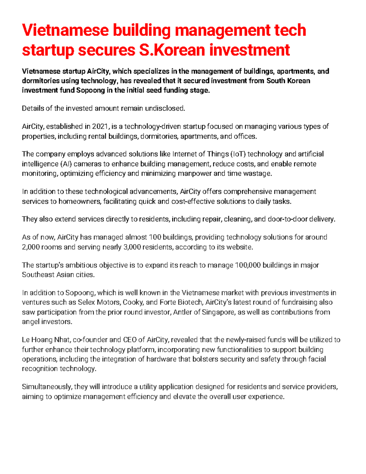 News - ohhkk - Vietnamese building management tech startup secures S ...