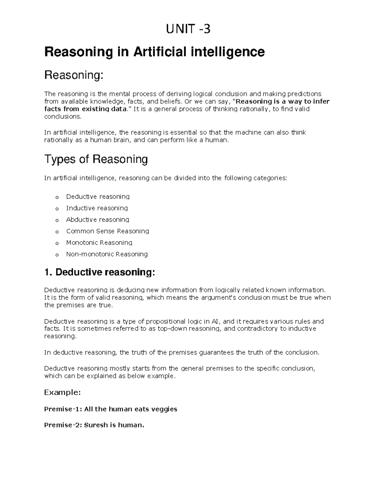 Artificial Intelligence Unit 3-Artificial Intelligence - UNIT ...