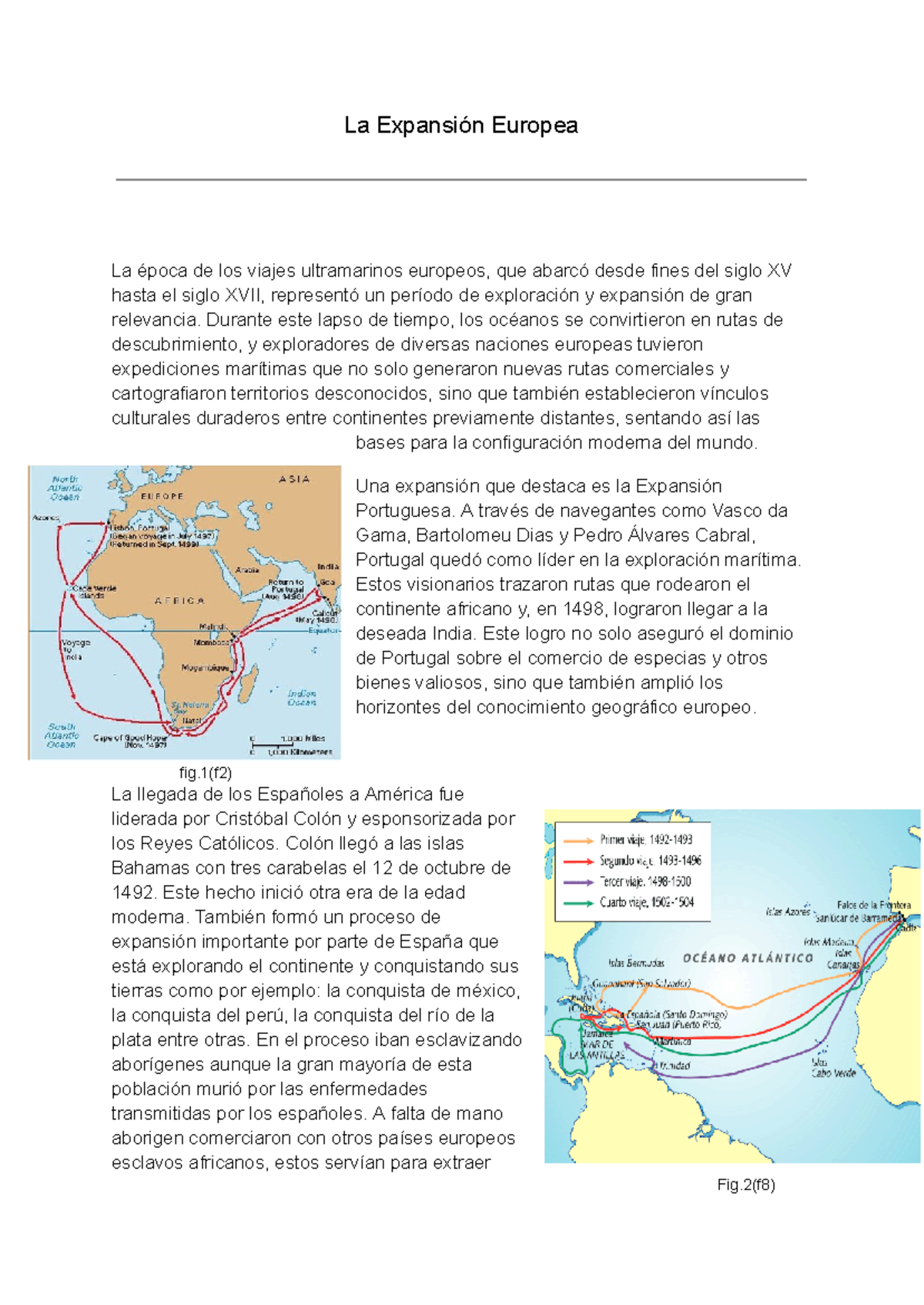 La Expansión Europea-1 - La Expansión Europea La época de los viajes ...