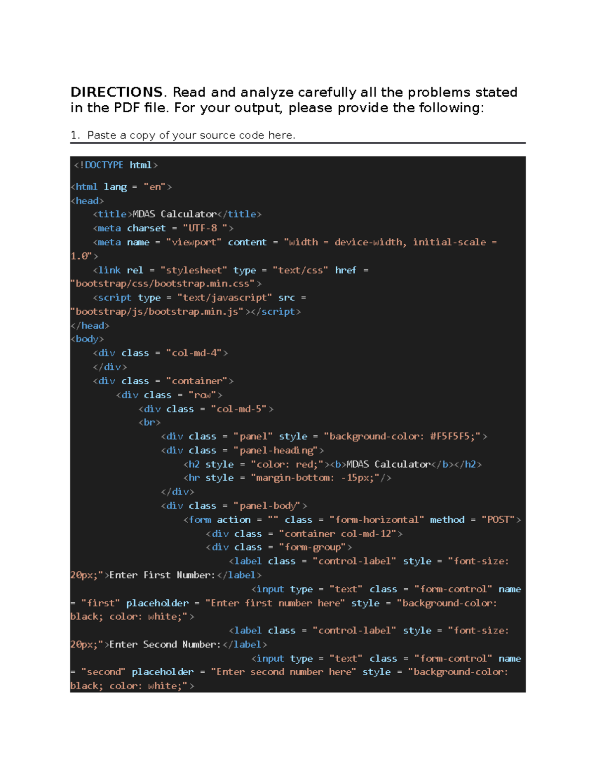 Midterm-LAB-EXAM-Output 104 - DIRECTIONS. Read and analyze carefully all the problems stated in ...