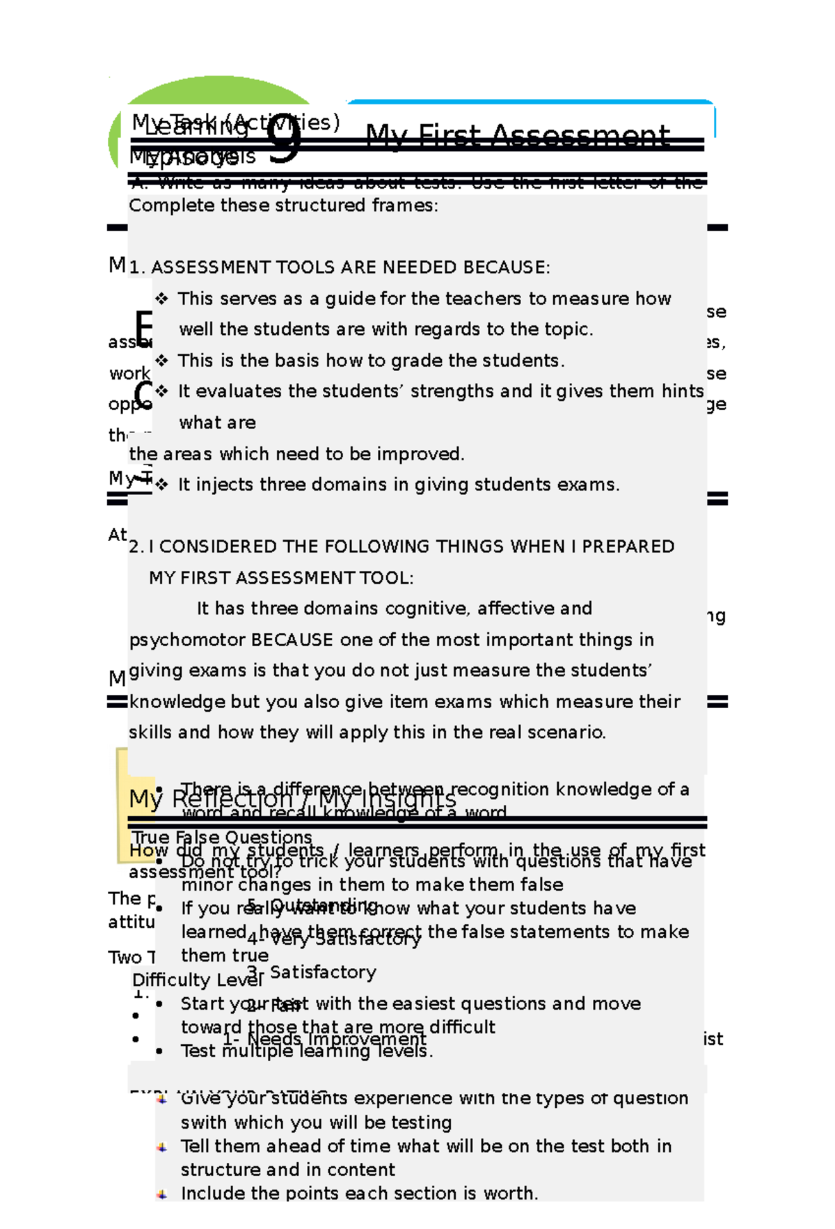Episode 9-15 - Lecture notes 1-2 - Learning Episode Assessment 9 My ...