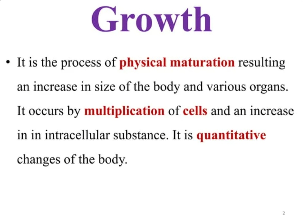 Growth and development of a child, part 1 - MS in Nursing - Studocu