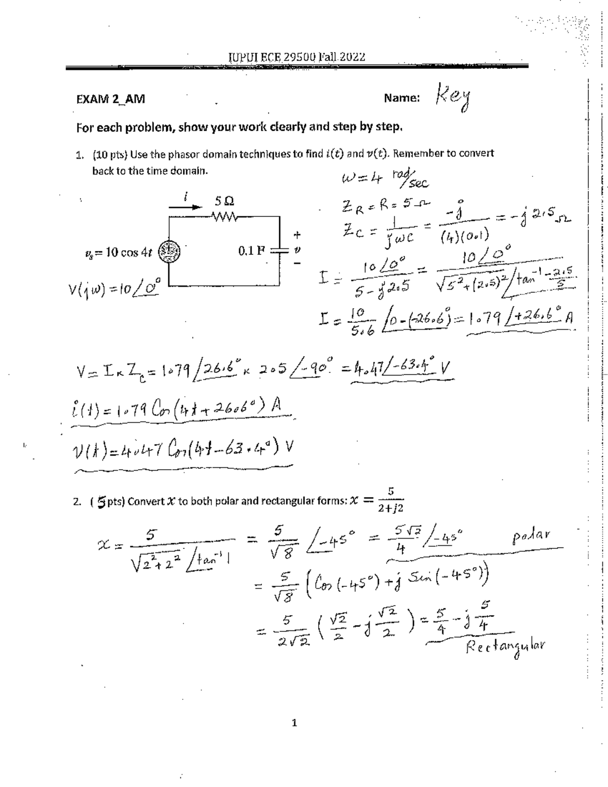 ECE295 Fa22Exam 2 Solution - ECE20400 - Studocu