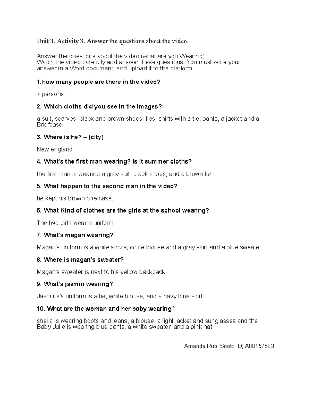 Soto Amanda Family Tree - Unit 3. Activity 3. Answer the questions ...