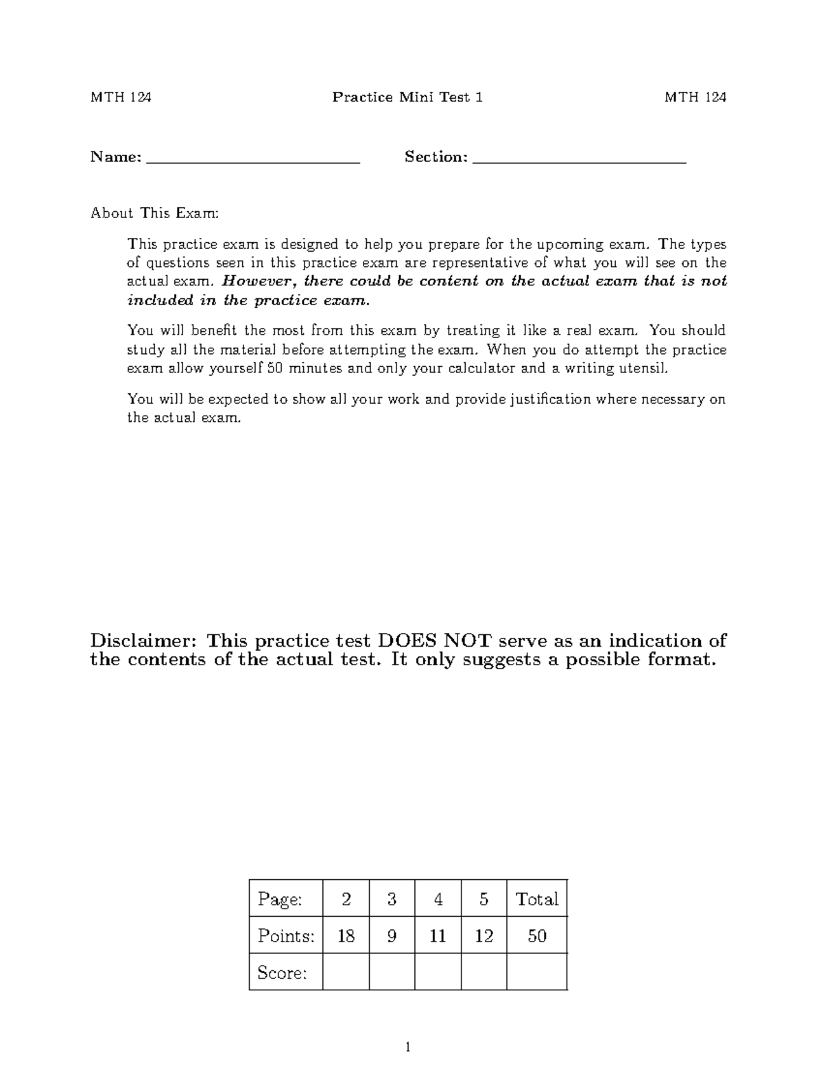 mth-124-practice-mini-test-1-name-section-about-this-exam-this