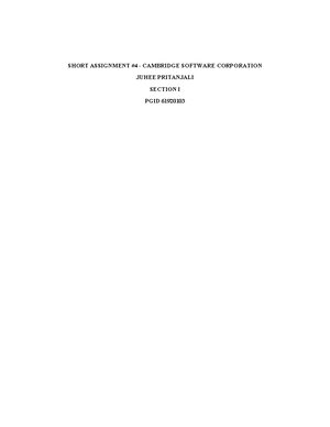 325130794 Cambridge Software Corporation - 1 If Cambridge Software ...