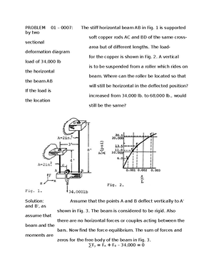 strength of materials 2 - PROBLEM 01 – 0009: The rod AB of constant ...
