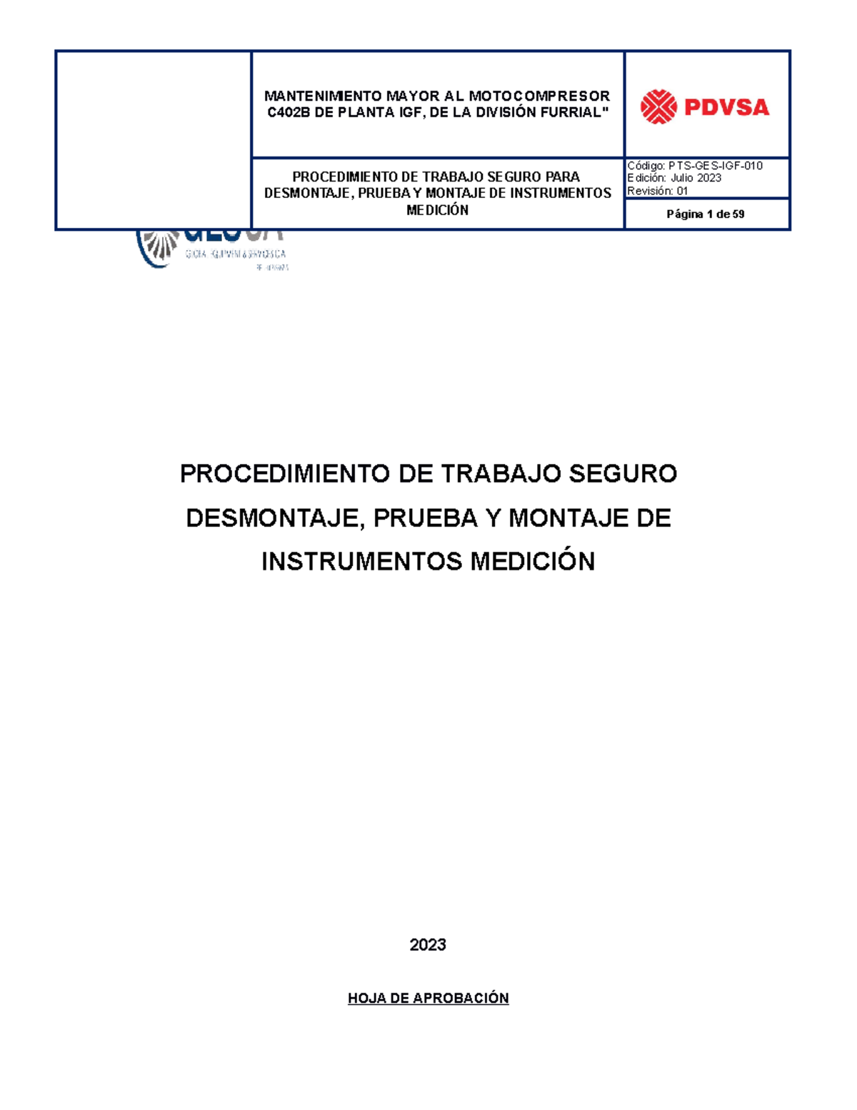 012-PTS Desconexionado Y Conexionado DE Instrumentos - MANTENIMIENTO ...