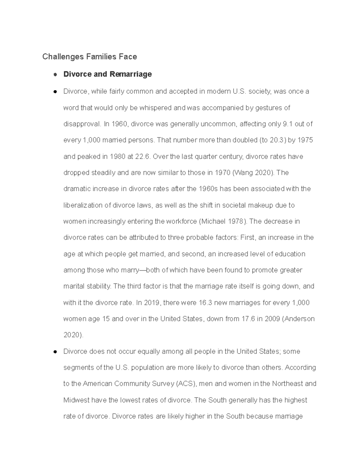 SOCI- Challenges Families Face - Challenges Families Face Divorce and ...