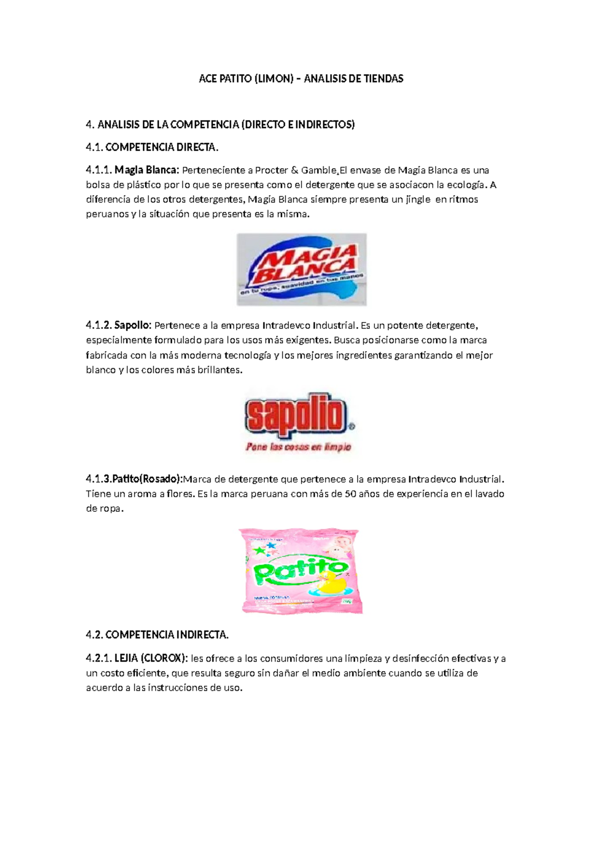 ACE Patito - Mongolita - ayuda - ACE PATITO (LIMON) – ANALISIS DE ...