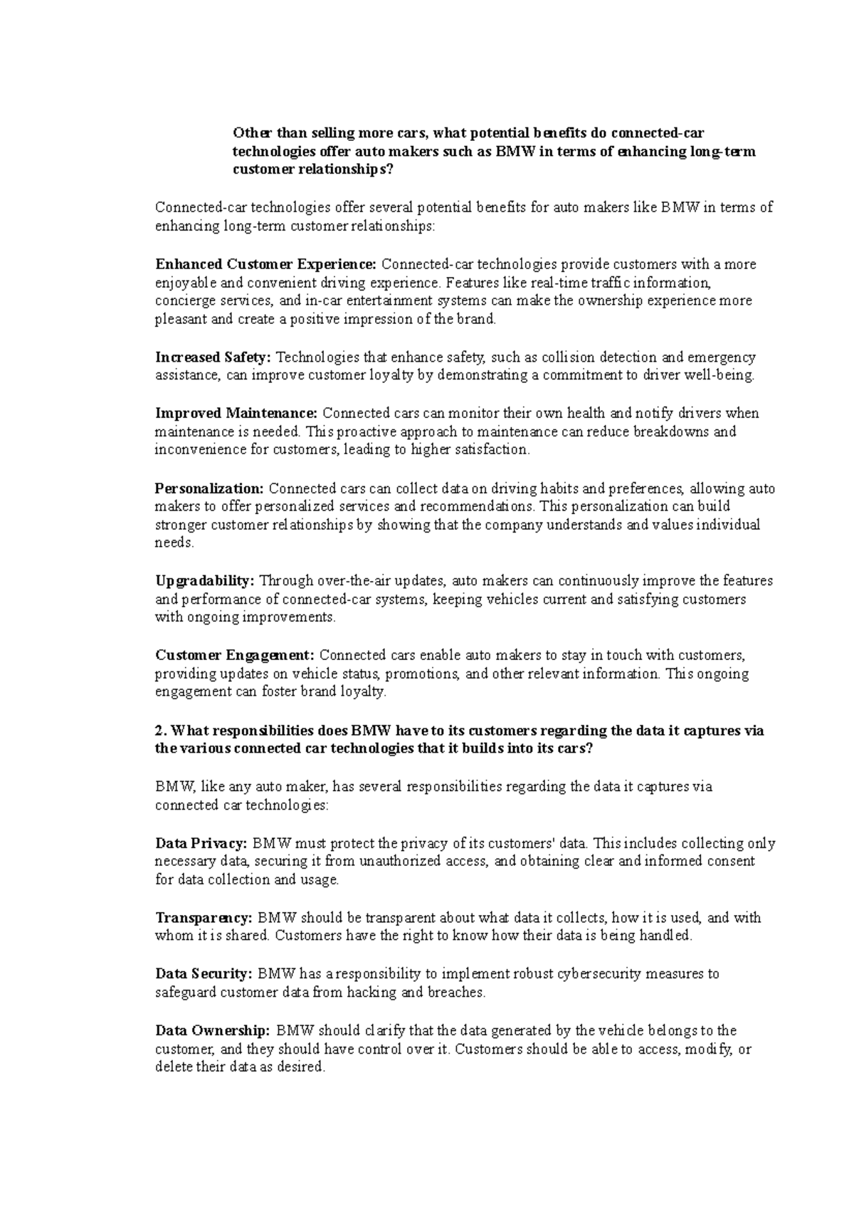 Case Study-1 - Case study - Other than selling more cars, what ...