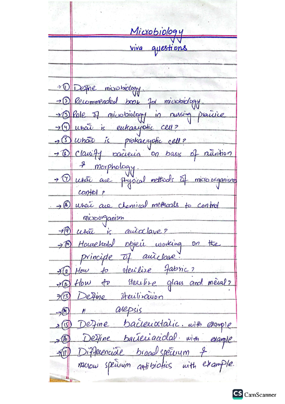 Microbiology Viva questions - with example 16 Define bacteriacidal with ...