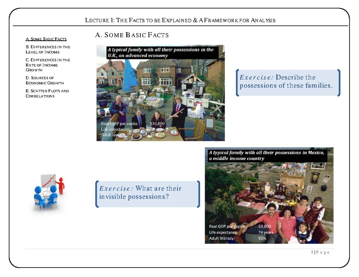 Lecture 1 - The Facts to be Explained & A Framework for Analysis - E x ...