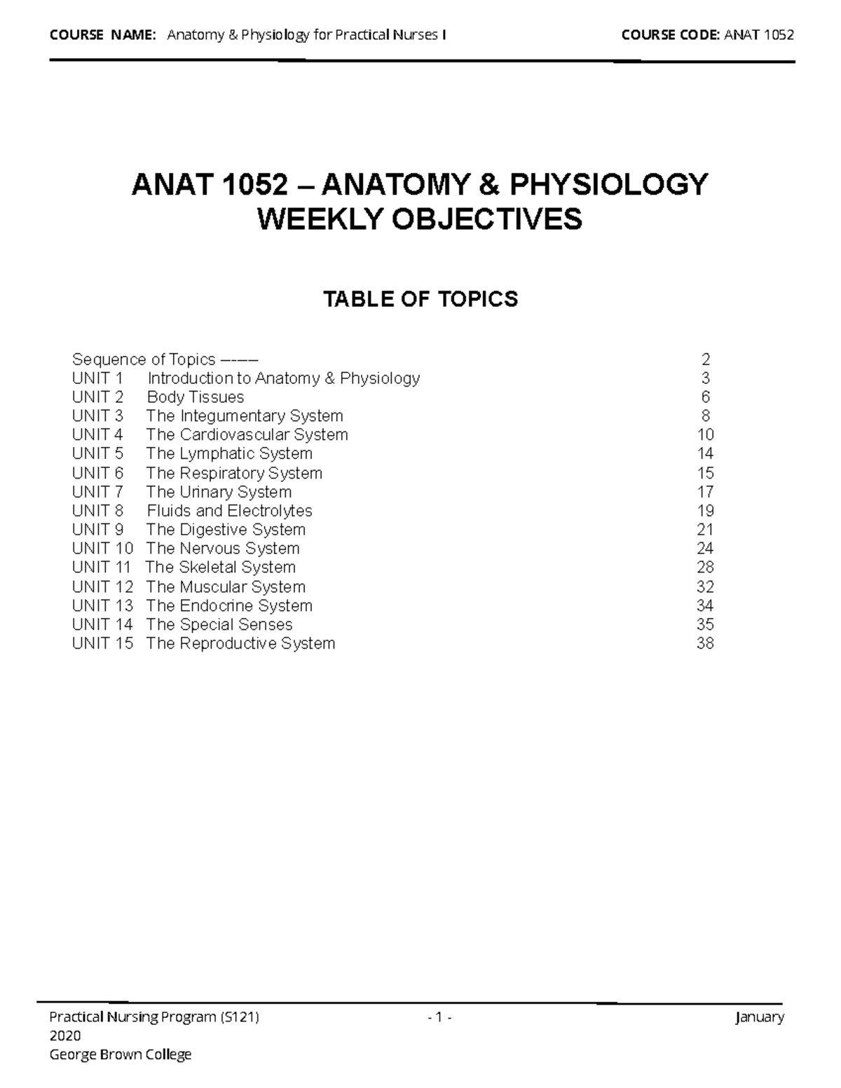 ANAT 1052 Midterm 2 (units 7-10) - ANAT 1052 – ANATOMY & PHYSIOLOGY ...