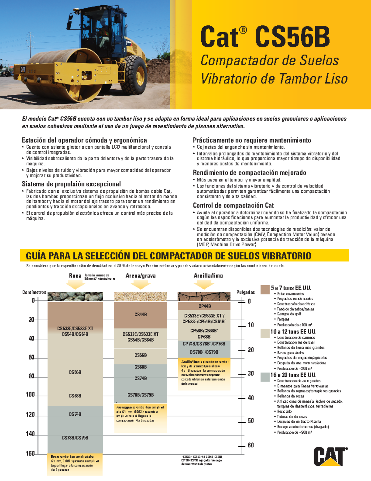 CS56B-ESP-QSHQ2464 - Uuu - Cat CS56B Compactador de Suelos Vibratorio ...