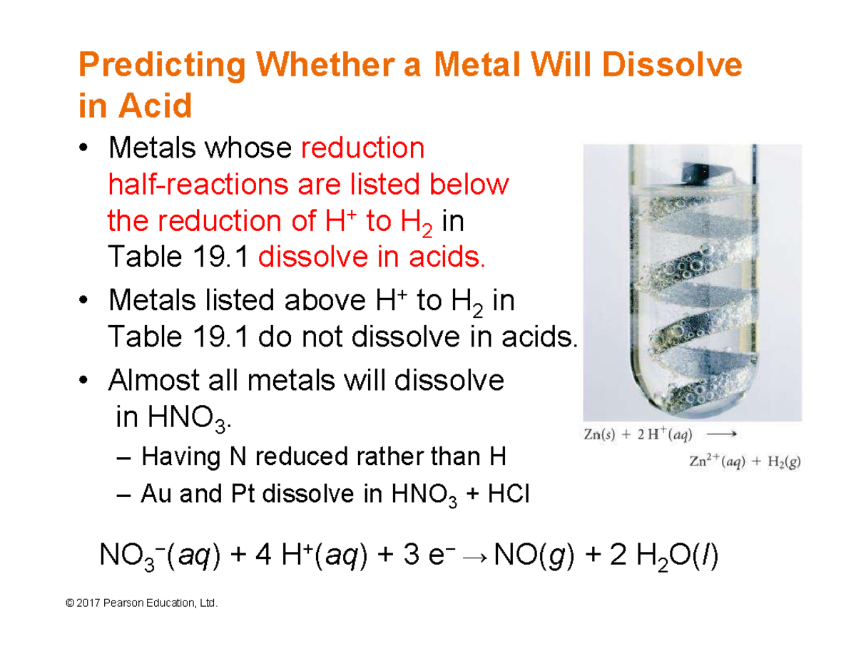 Lecture 19-2 Electrochemistry - Predicting Whether a Metal Will ...