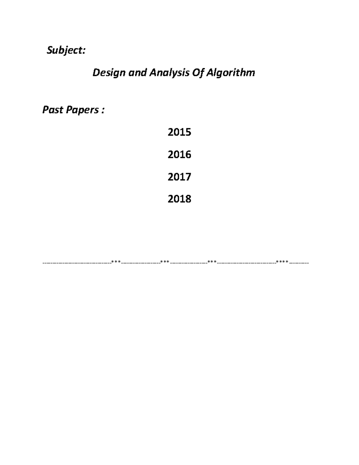 Past papers A-O-A Aoa paper lecture note for students - Subject: Design ...