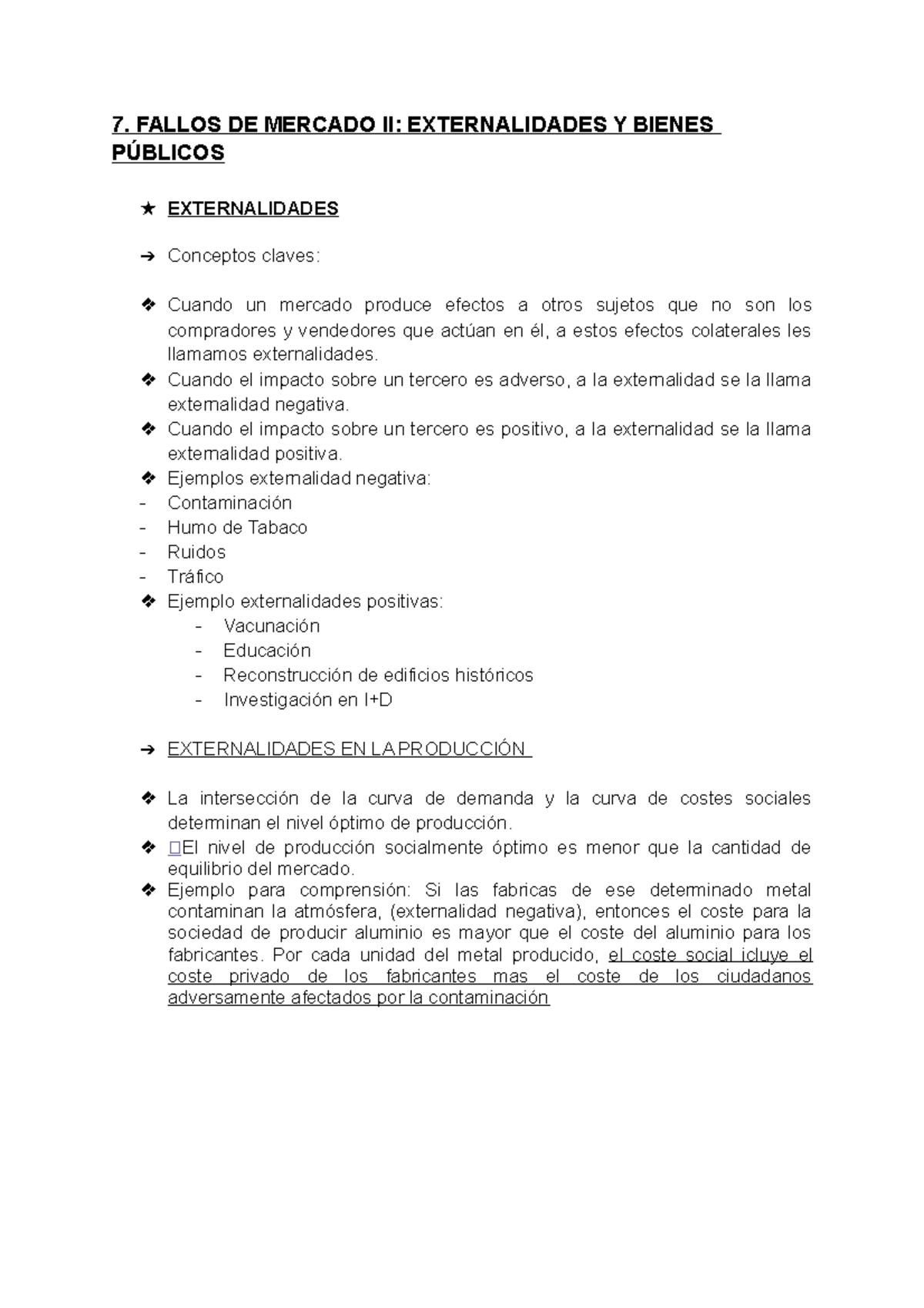 7. Externalidades y bienes públicos - 7. FALLOS DE MERCADO II: EXTERNALIDADES Y BIENES PÚBLICOS ...