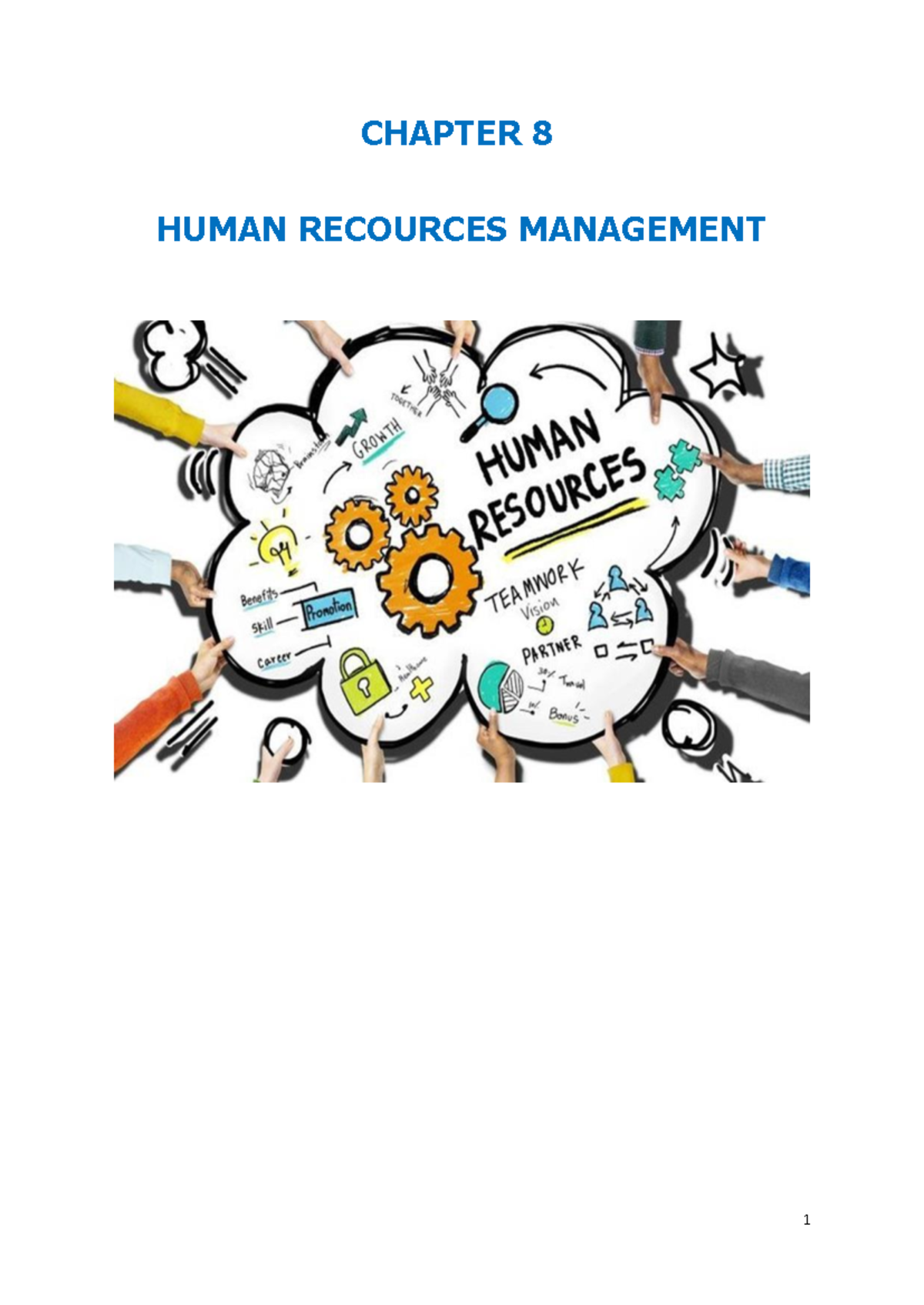 Topic 8 Human Recources Management (Additional note) - CHAPTER 8 HUMAN ...