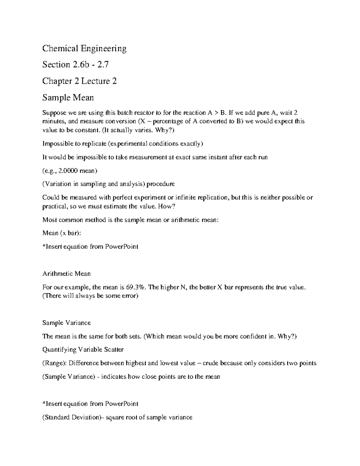 CHEM E 2 - used to study for exam - Chemical Engineering Section 2 - 2 ...