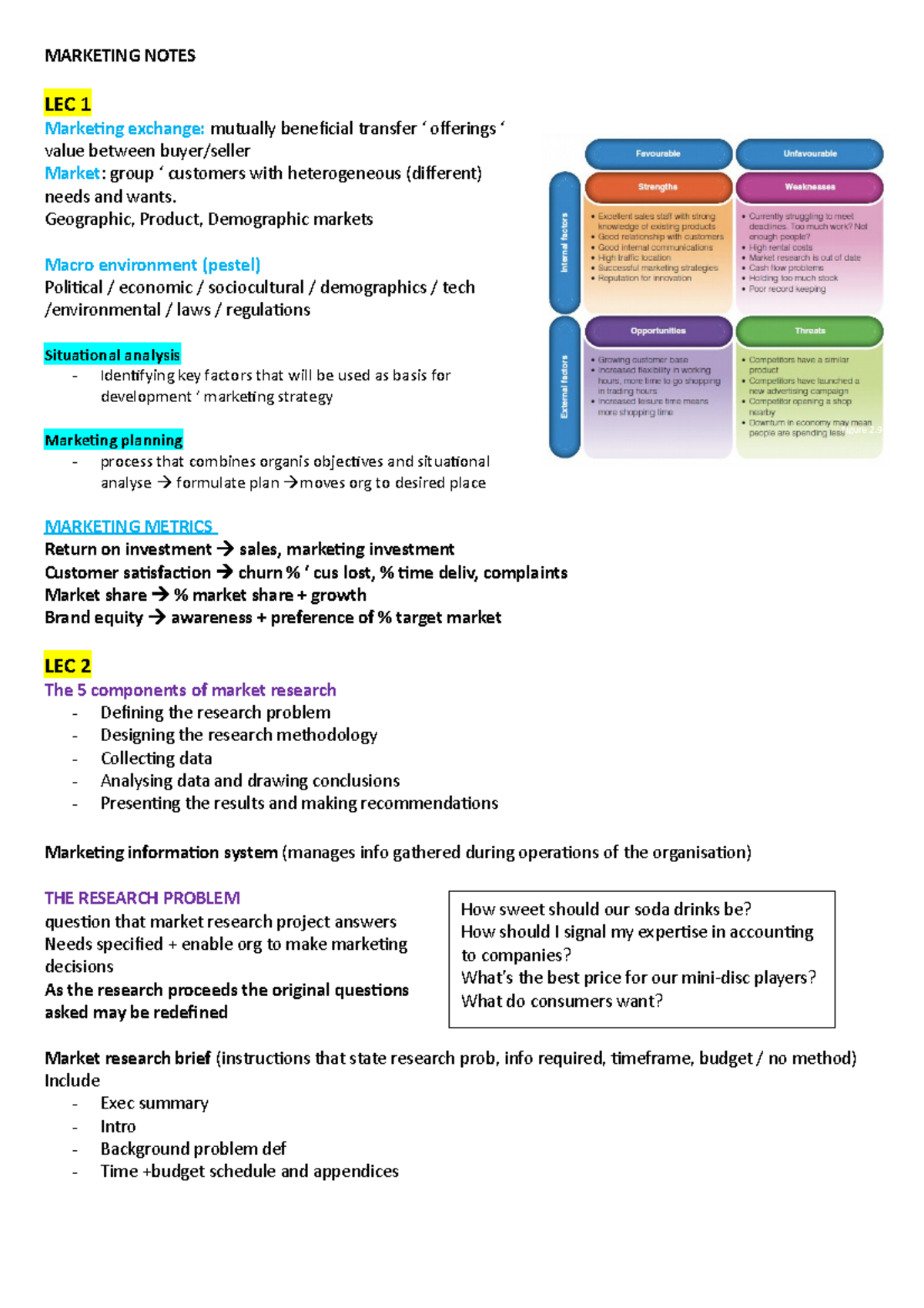 Marketing Notes - jnknknk - MARKETING NOTES LEC 1 Marketing exchange ...