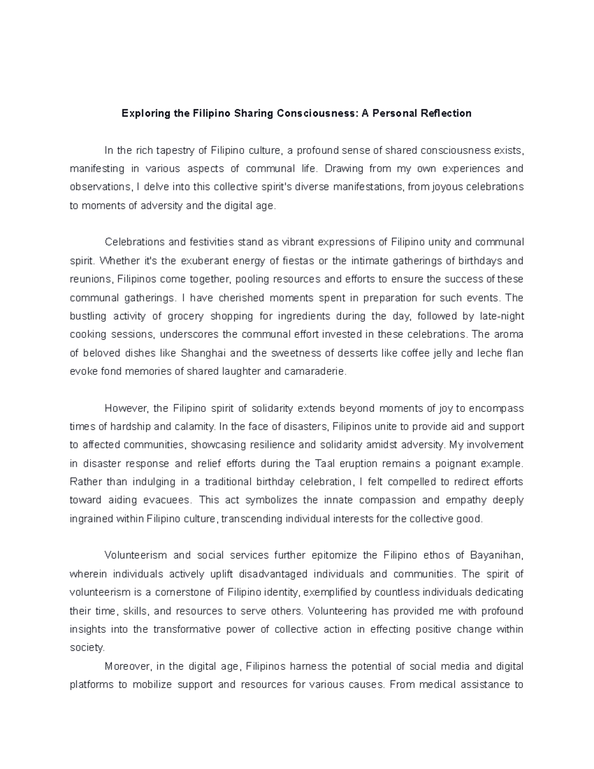 Sharing Consciousness - Drawing from my own experiences and ...