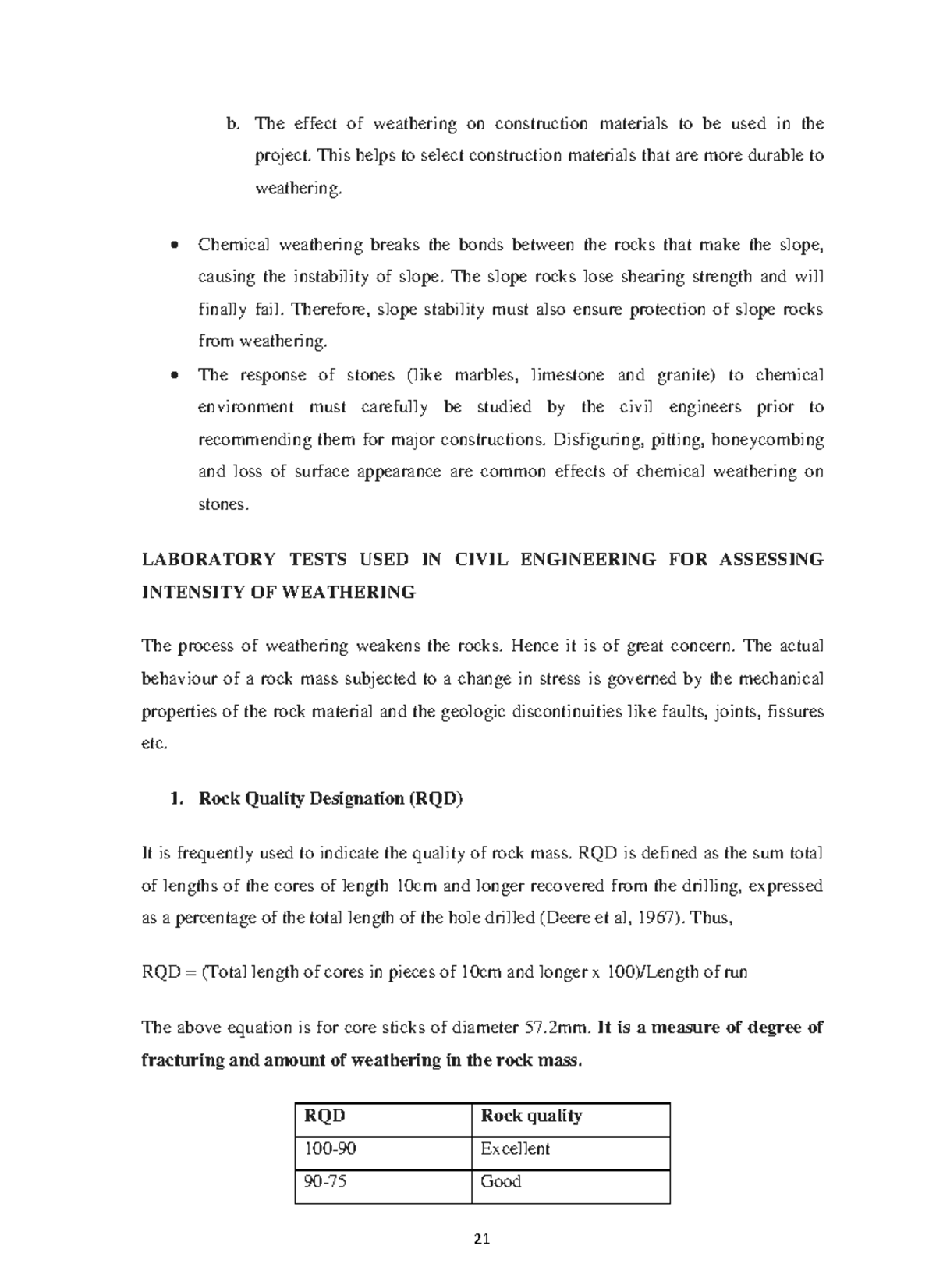 Module 1 Part 3 - Lecture notes Engineering Geology - b. The effect of ...