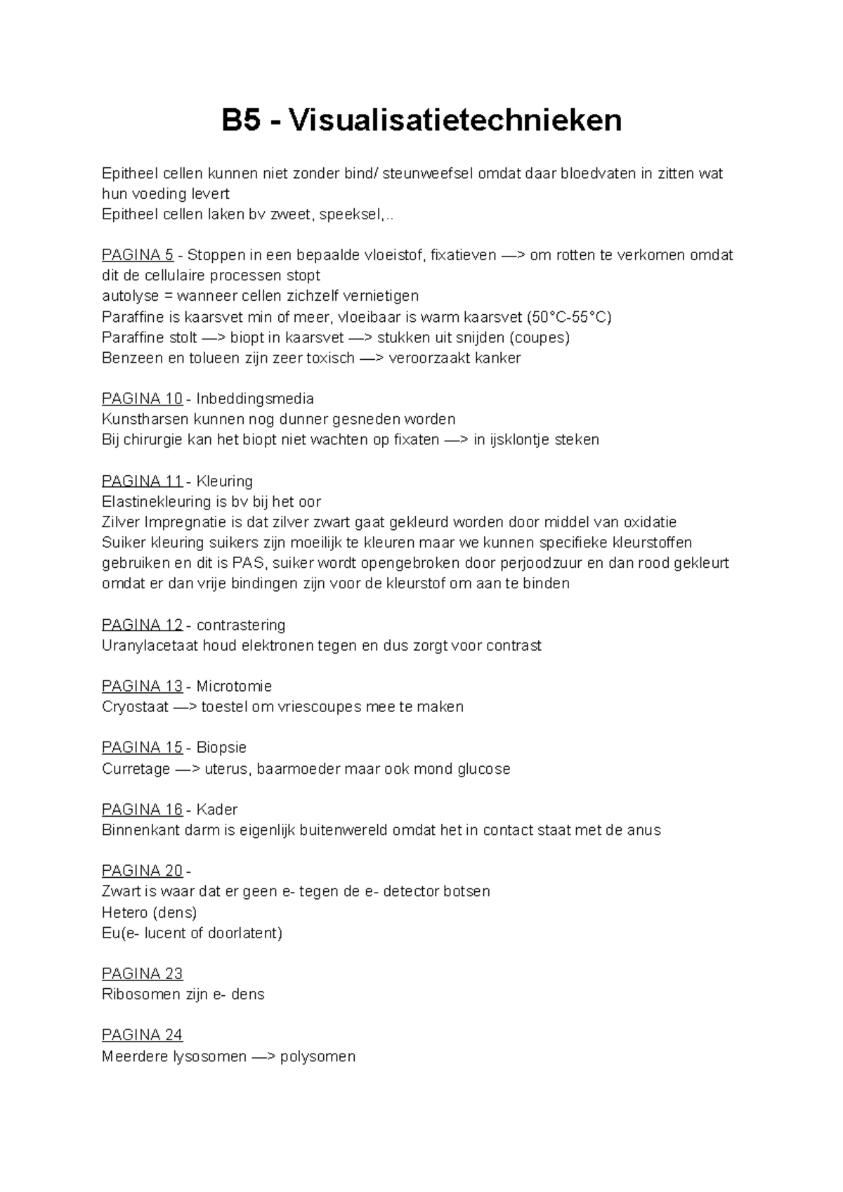 B5 - Visualisatietechnieken - B5 - Visualisatietechnieken Epitheel ...