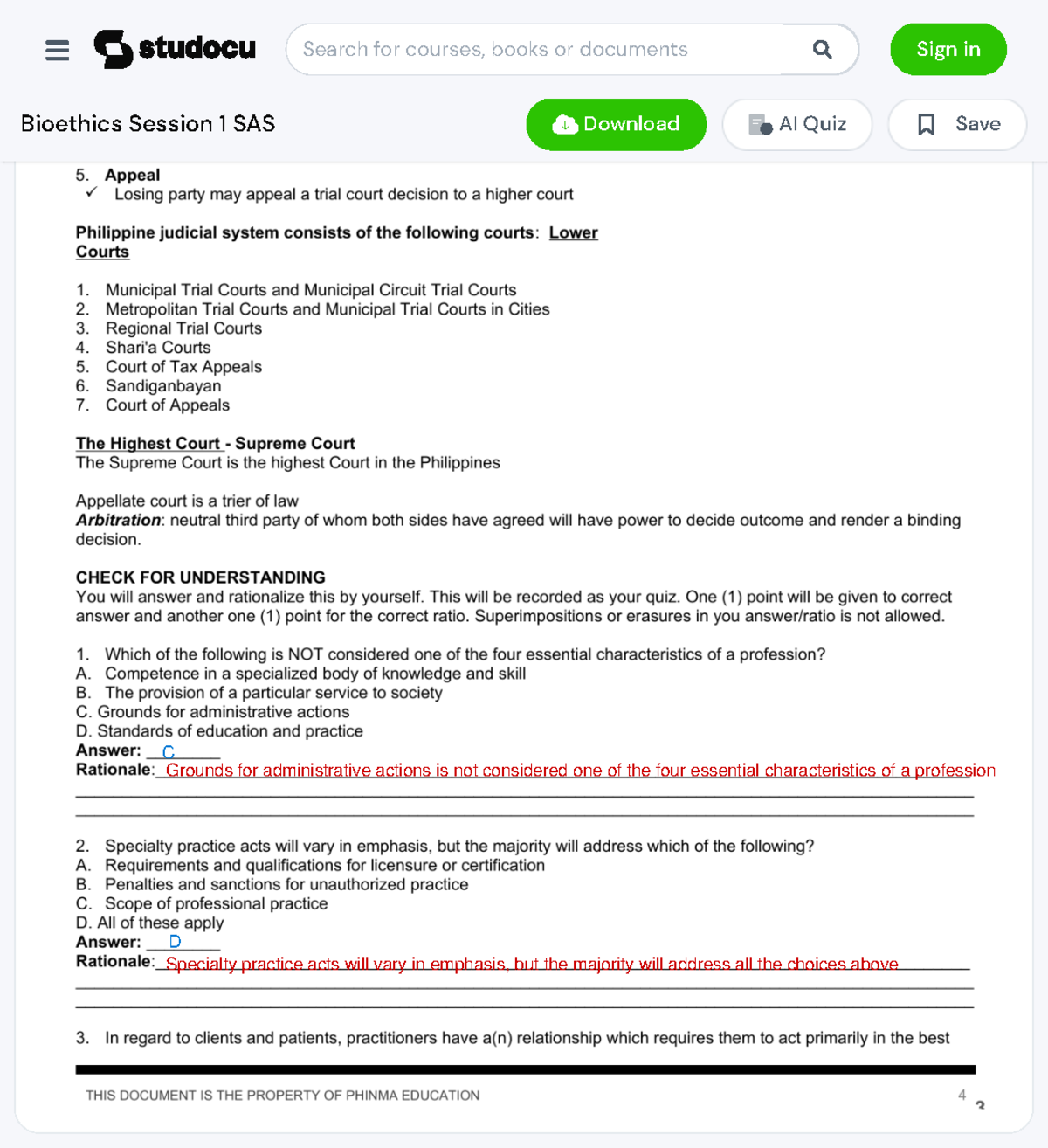 Bioethics Session 1 SAS - (Bioethics) Module #1 Student Activity Sheet Name - Studocu - 3 ...