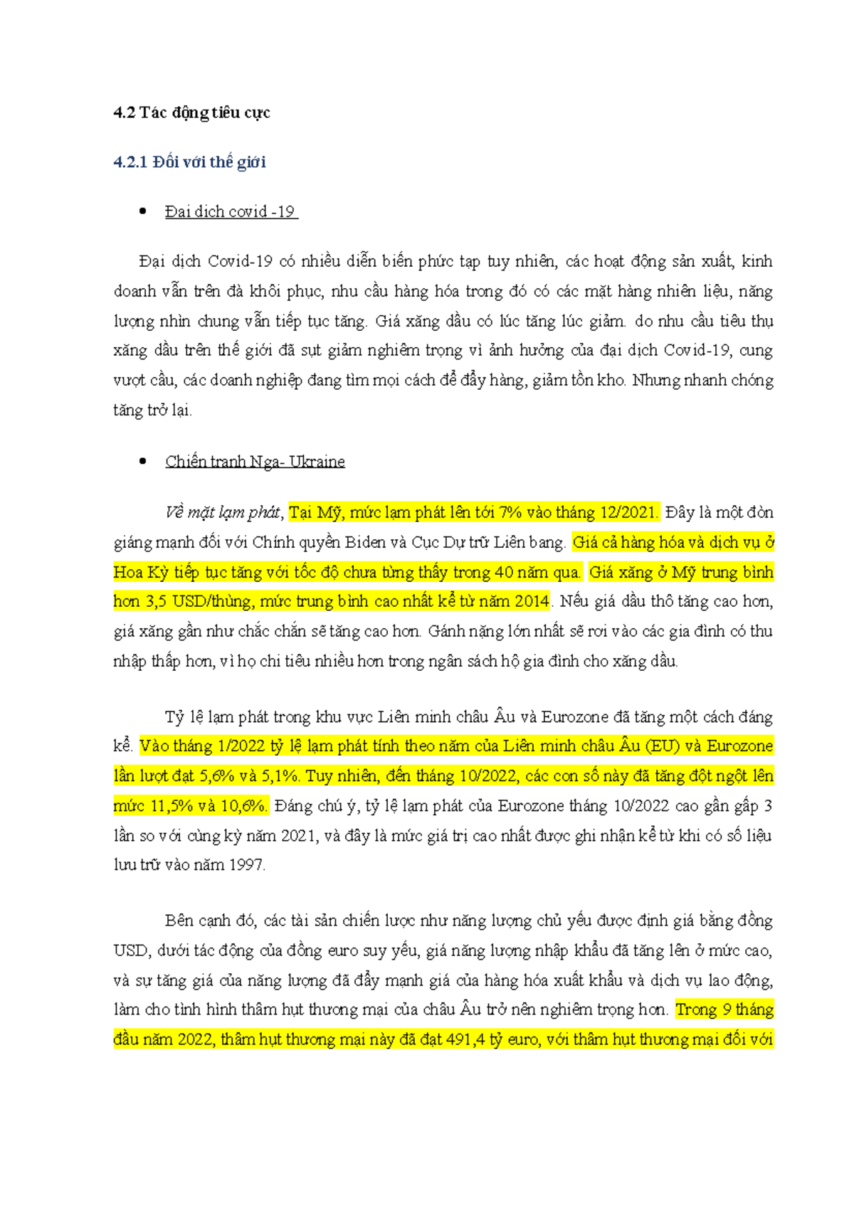 thuyết trình TCDN2 - 4 Tác động tiêu cực 4.2 Đối với thế giới Đại dịch covid - Đại dịch Covid-19 ...