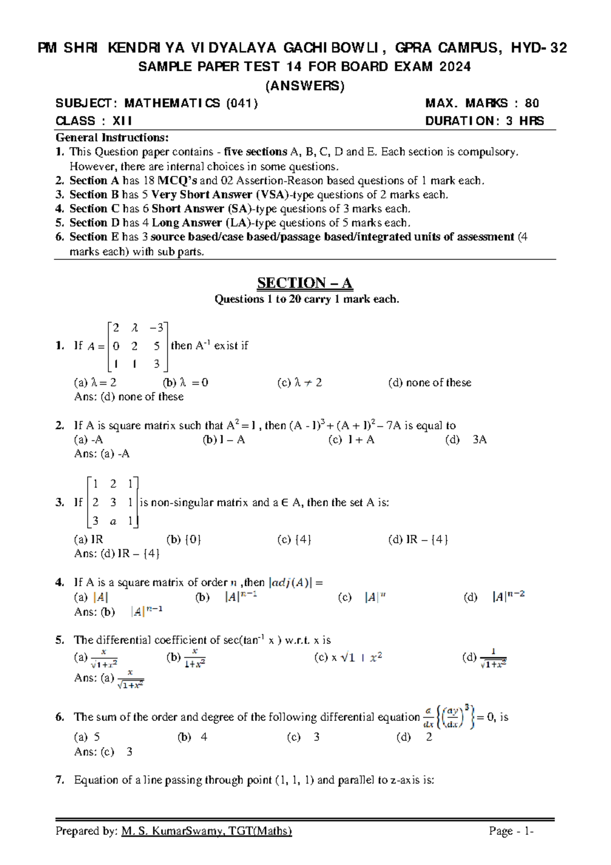 Maths-class-xii-sample-paper-test-14-for-board-exam-2024-answers-2 - PM ...