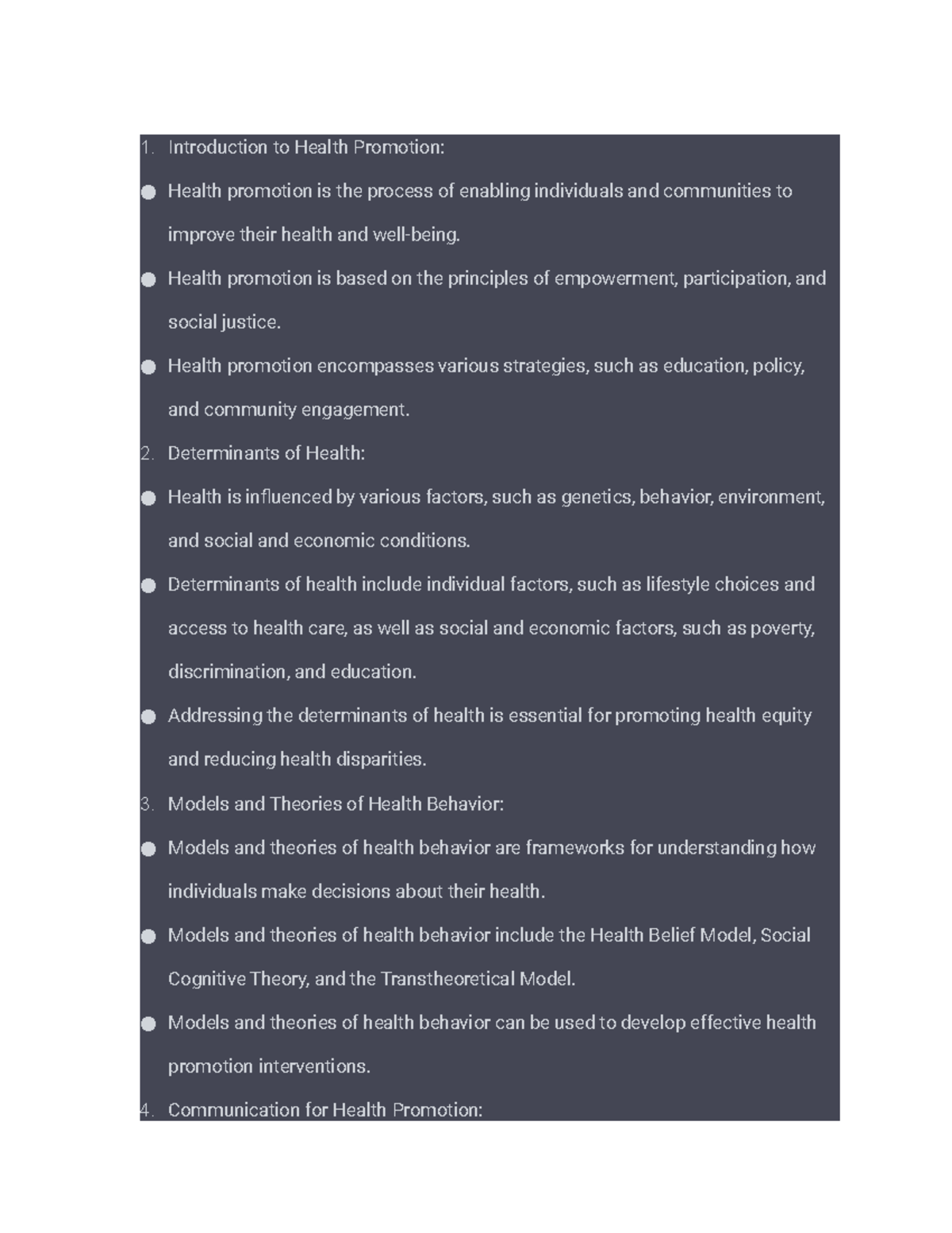 Untitled document (14) - Introduction to Health Promotion: Health ...
