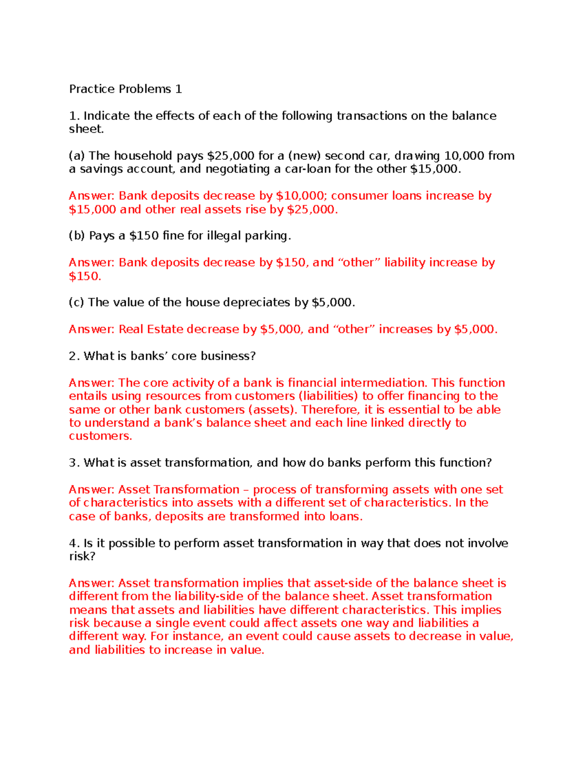 ECON 3211- Practice Problems 1 - Practice Problems 1 Indicate the ...