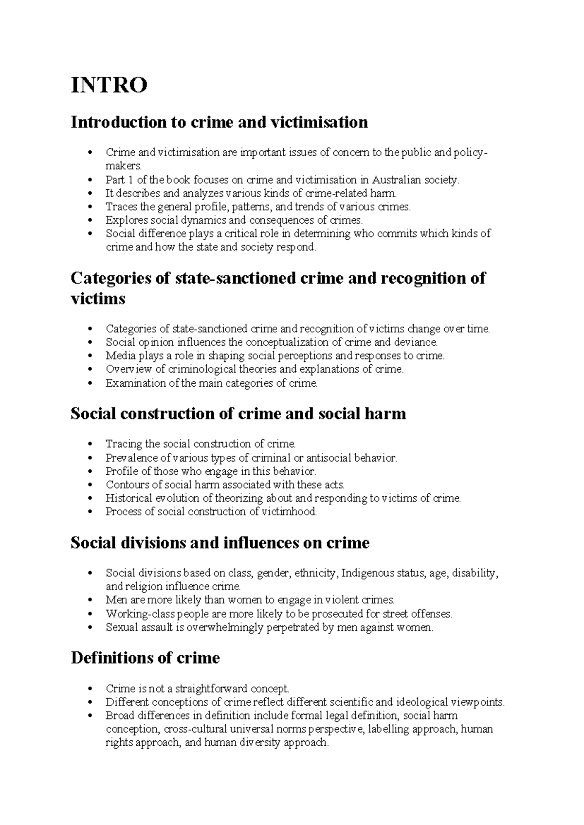 Running Notes Collective - INTRO Introduction to crime and ...