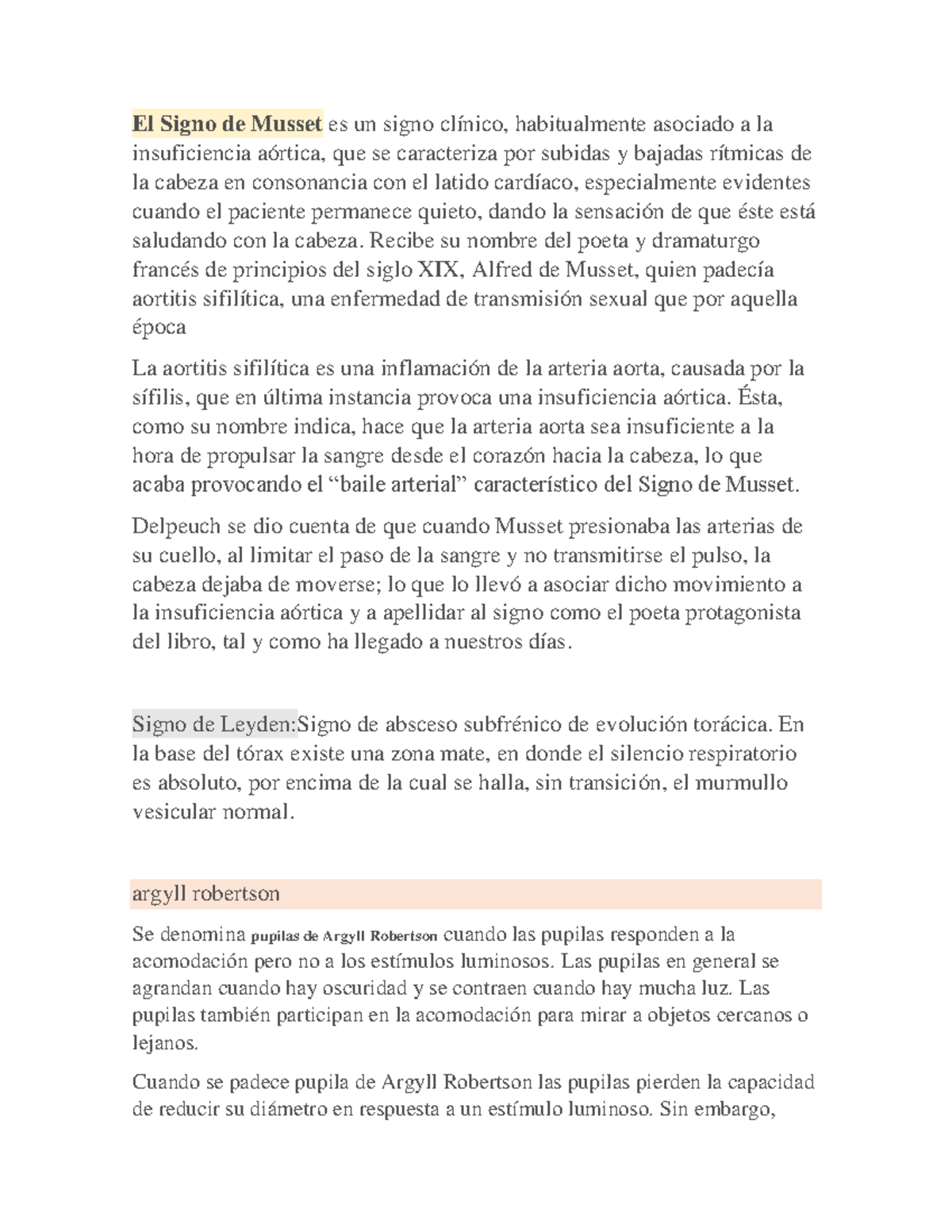 El Signo de Musset es un signo clínico - El Signo de Musset es un signo ...